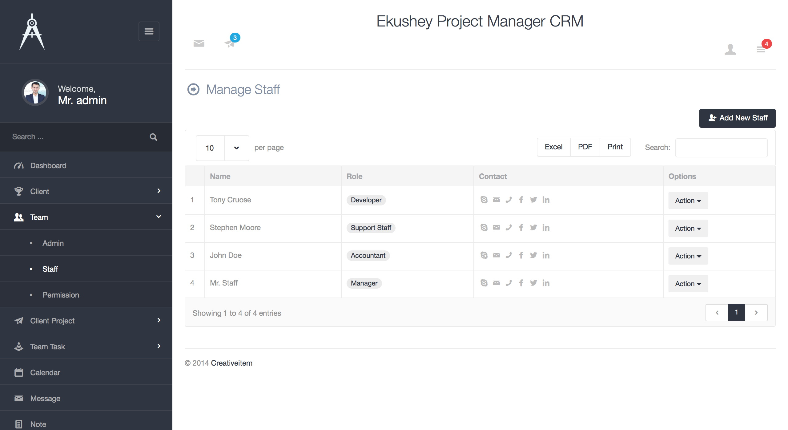 Ekushey Project Manager CRM by Creativeitem | CodeCanyon